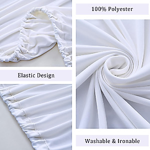 7.5ft White Round Backdrop Covers for Arch Circle Stand, Wrinkle Resistant Background Cover for Birthday Party Wedding Baby Shower Decoration