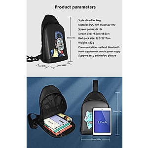 Waterproof Smart Led Backpack Programmable LED Shoulder bag 12.8 Inch Laptop Daypack 64*64 Pixels LED Display School Bags Travel Rucksack with USB Charging for Boy Girl Gift