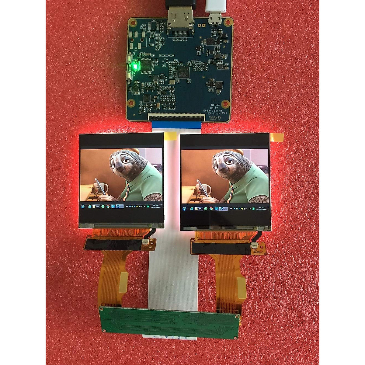 Lysee Mobile Phone LCD Screens - 2.9 inch 1440x1440 dual screen LCD display panel MIPI to HDMI controller board LS029B3SX02 for 3D VR Glasses headset - (Color: 2pcs lcd with board)