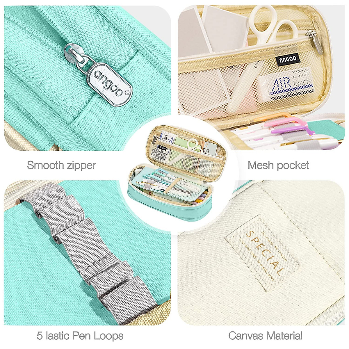 LHMTQVK Large Pencil Case Pencil Pouch Can Expand Pencil Bag Big Capacity Pencil Bag Large Storage Pouch Pencil Case Aesthetic Pencil Case kl2 Bhg