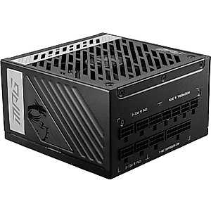 MSI MPG A1000G Gaming Power Supply - 80 Plus Gold Certified 1000W - 0% RPM Mode - Fully Modular - 100% Japanese 105°C Capacitors - Compact Size - ATX PSU