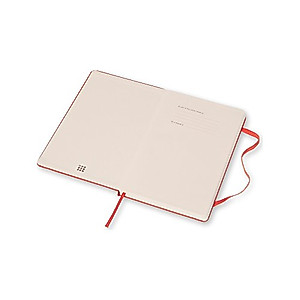 Moleskine Classic Notebook, Large, Plain, Coral Orange, Hard Cover (8051272893694)