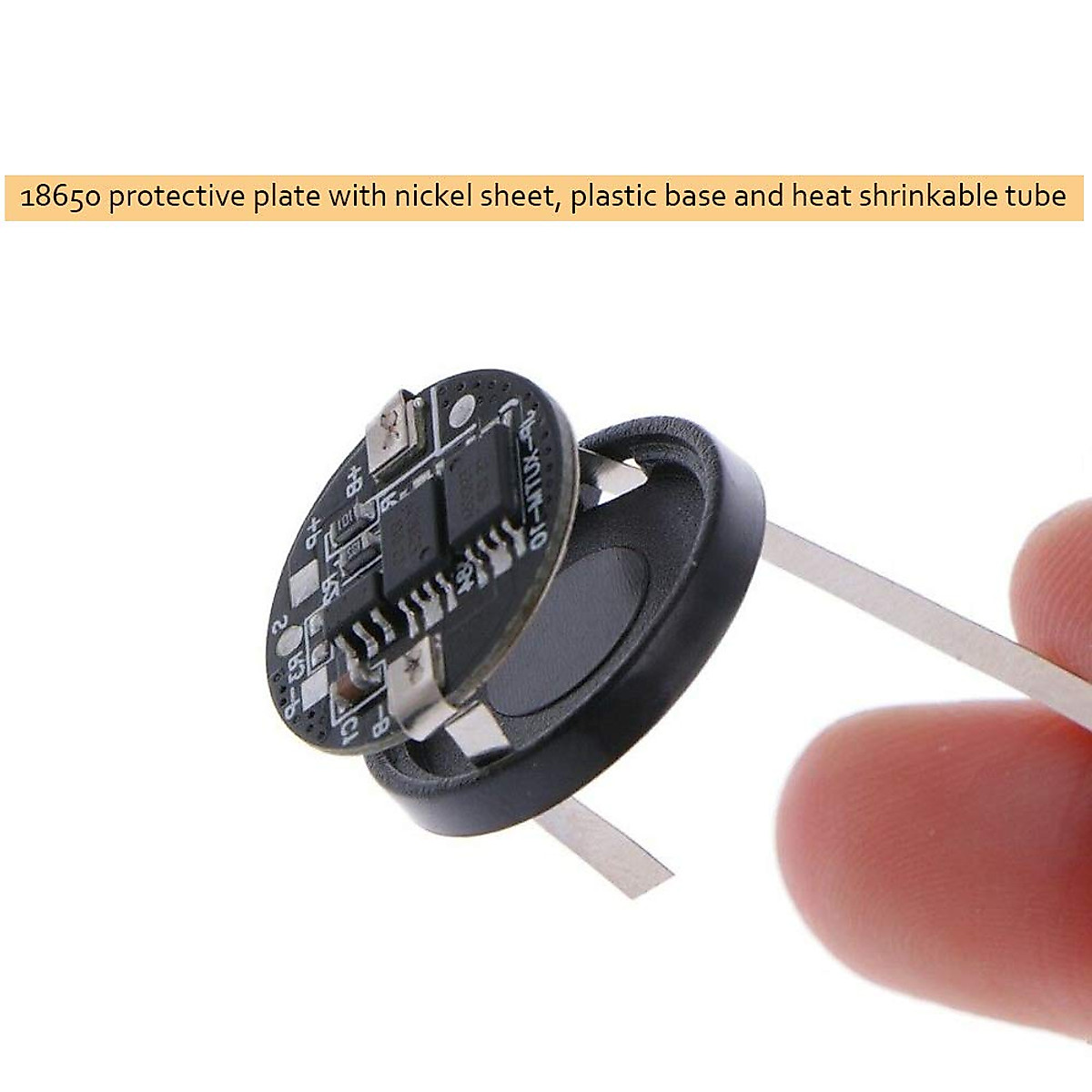 KOOBOOK 5Pcs 18650 Li-ion Lithium PCB Protection Circuit Board 3.7V Battery Cell Protection Board 5A Round