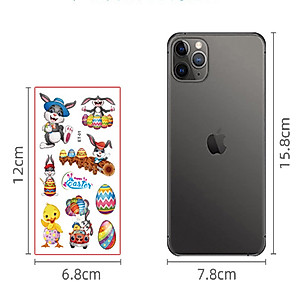 Easter Tattoos Stickers for Kids (231pcs) for Hand Body Face Temporary Tattoo Easter Bunny Decorations, Easter Basket, Easter Eggs Activity (Easter Bunny Eggs Decorations)