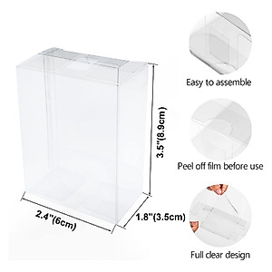 RomanticBaking 100 Pack 3.5"x 2.4"x 1.38" Rice Krispie Treat Boxes Cakesickle Boxes Macaron Boxes for Bridal Shower Birthday Party