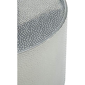 Christopher Knight Home Rache Modern Round Coffee Table with Hammered Iron, Silver, 26. 00” L x 26. 00” W x 17. 25” H