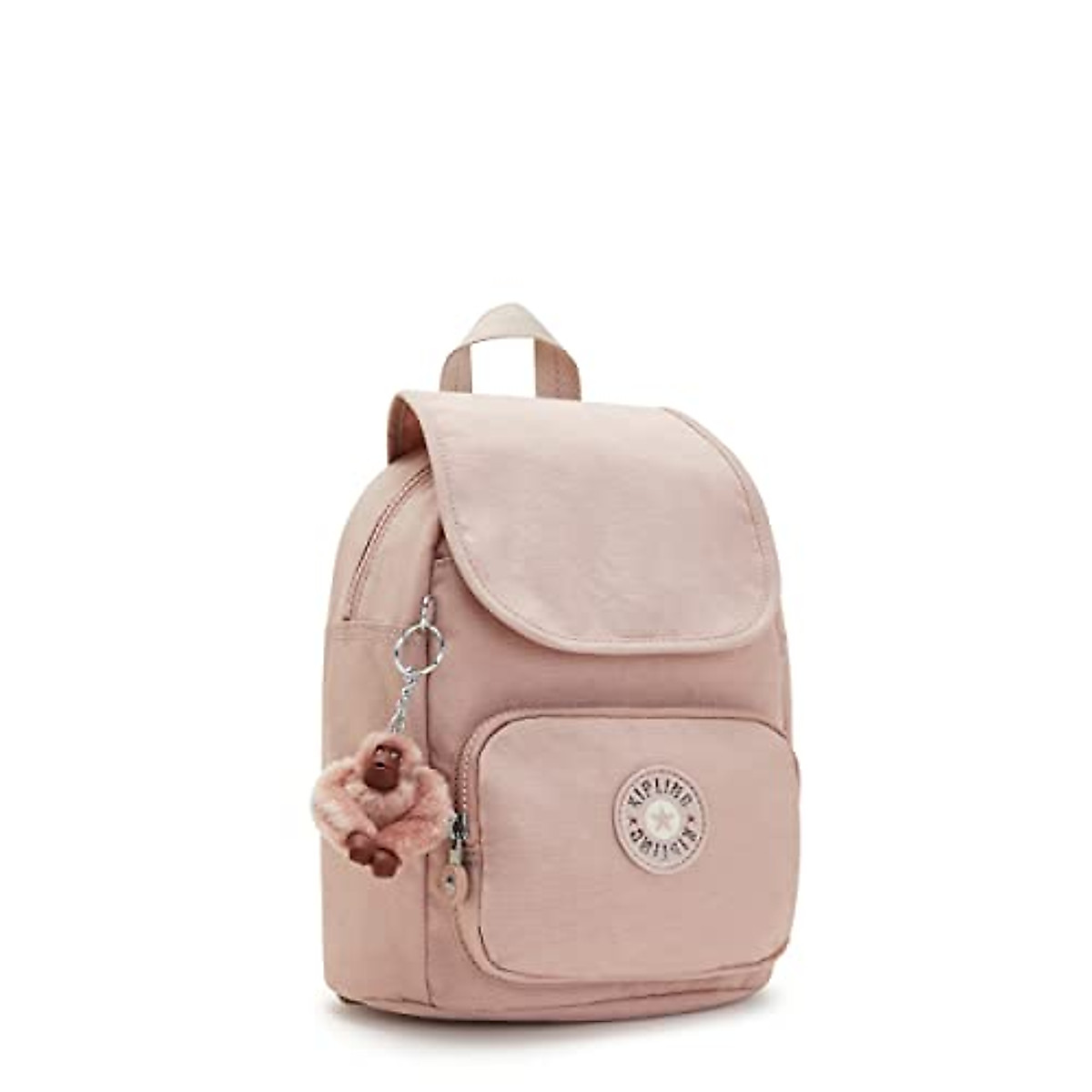 Kipling Women's Marigold Small Backpack, Adjustable, Removable Crossbody Strap, Nylon Travel Organizer, Brilliant Pink Grad, 9''L x 11.75''H x 5''D