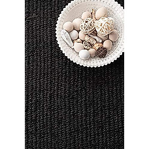 nuLOOM Benavides Tassel Jute Area Rug, 8' x 10', Black