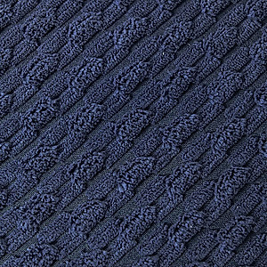 Fancy Homi 2 Packs Navy Blue Decorative Throw Pillow Covers 18x18 Inch for Couch Bed Sofa, Modern Farmhouse Boho Home Decor, Soft Cute Plush Corduroy Cushion Case 45x45 CM