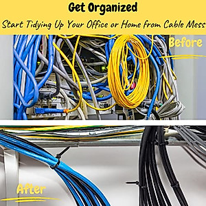 Bates- Cable Zip Ties, 200 Pack, 4 Inch, Zip Ties, Zipties, Cable Tie, Plastic Ties, Tie Wraps, Electrical Cable Ties, Plastic Zip Ties, Black Zip Tie, Plastic Straps, Wire Ties, Cord Ties