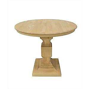 BingLTD - 36" D x 29" H Chelsea Round Dining Table (TT3601 / WH-Chelsea28-UNF)