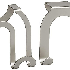 Spectrum Diversified Door Set of 2, Double Modern Kitchen & Bathroom Décor, Installation-Free Cabinet Hooks, 1 Set, Brushed Nickel