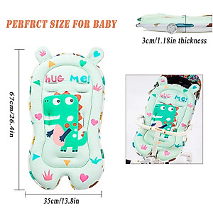 StoHua Baby Stroller Cushion Pad, Breathable Toddler Stroller Liner Head, Ultra-Soft Infant Car Seat Insert Cushion, Perfect for Car Seat, Stroller, Dinosaur