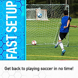 Franklin Sports Soccer Replacement Goal Nets and Soccer Goal Straps - Replacement Soccer Net For 10'x5' Soccer Goals,White