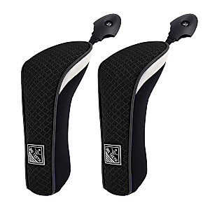 BIG TEETH Golf Hybrid Head Covers Set Headcovers Utility UT Club Protector Meshy with Interchangeable Number Tag (2 Pcs)