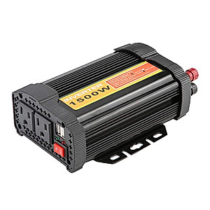Car 1500W 12V DC to 110V AC 1500W Car Auto Voltage TransCompatible withmer Inverter Converter Car Charge