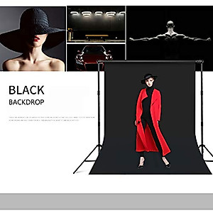 10x10FT Black Background, UTEBIT Black Backdrop for Photography, Polyester Photo Backdrops Cloth for Photography, Black Curtain Backdrop for Photoshoot/Portraits/Video Studio/Film