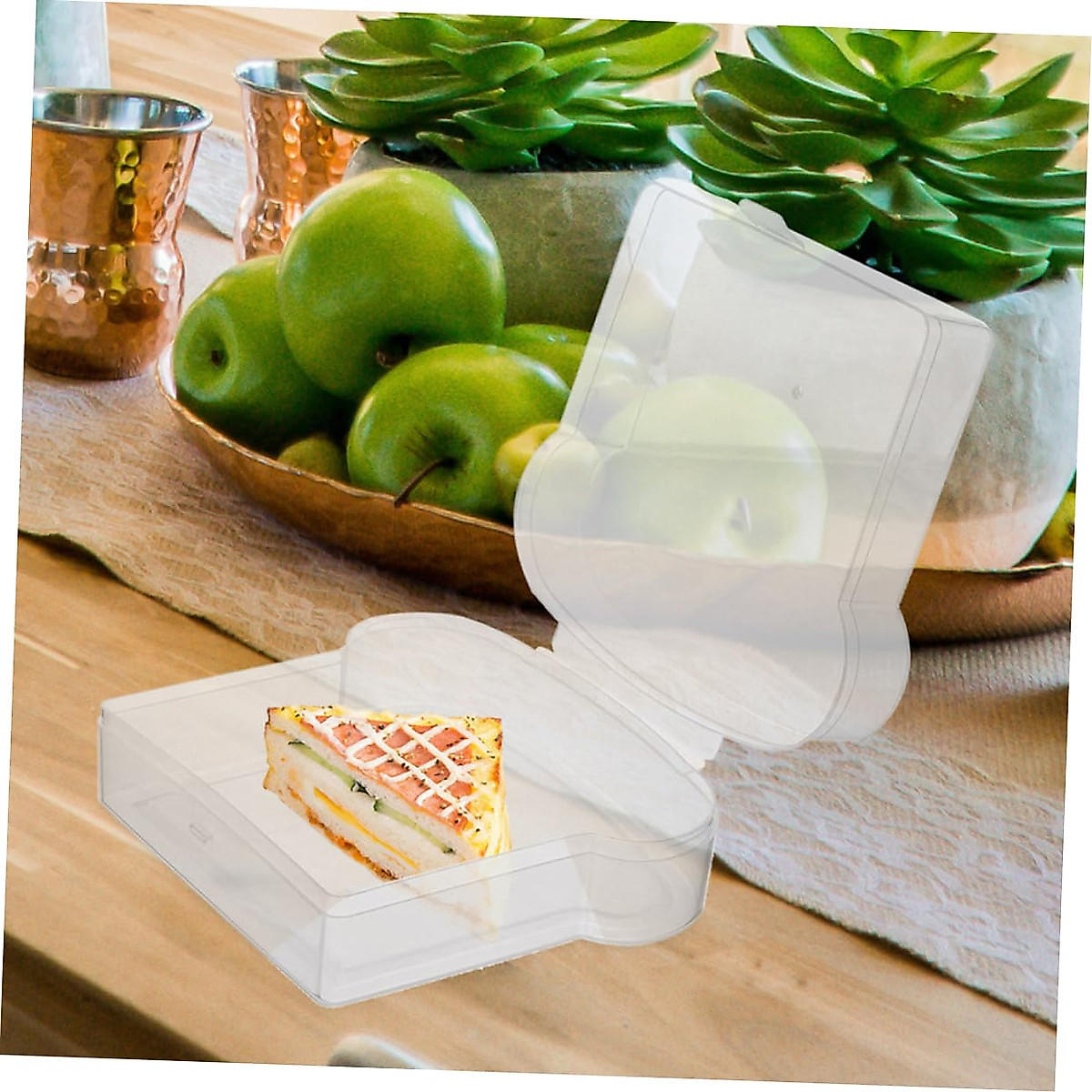 PRETYZOOM Small Containers for Food Sandwich Holder Airtight Bread Storage Box Sandwich Case for Homemade Bread Preservation