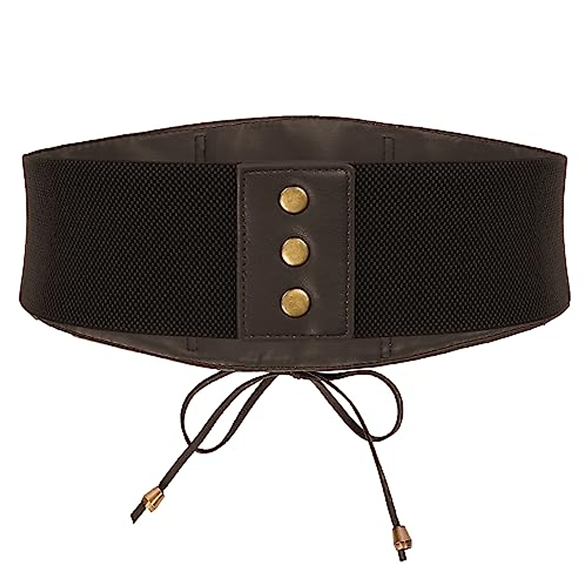 Women's Cinch Belt Tied Corset Elastic Waist Belt for Steampunk Parties Dark Brown Medium