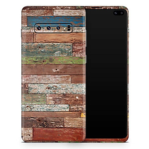 DesignSkinz Vintage Wood Planks Protective Vinyl Decal Wrap Skin Cover Compatible with The Samsung Galaxy S20 (Screen Trim & Back Glass Skin)
