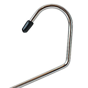 NAHANCO 2-16HU 16" Metal Pant Hanger with Black Non Slip Bar (Pack of 12)