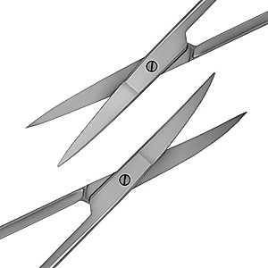SURGICAL ONLINE Durable Iris Scissors - Curved & Straight Blades, Stainless Steel, 4.5" Size