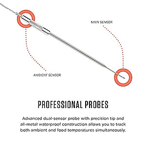 Lavatools OVT02 Element Digital Oven Thermometer for Oven, Grill, and Smoker Includes Dual-Sensor Stainless Temperature Probe