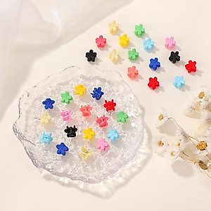 choicbaby 80PCS Baby Hair Clips for Girls 16 Different Variety of Colors Cute Baby Hair Accessories Mini Flower Hair Clip for Infant Fine Hair