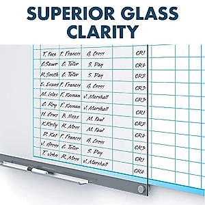 Quartet Glass Whiteboard, Magnetic Dry Erase Board, 4' x 3', with Customizable Templates, White Dry Erase Surface, Infinity (GI4836)