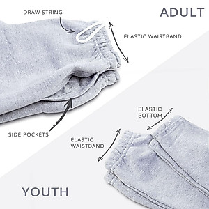 Varsity Cheerleader Sweatpants | Cheer Apparel by ChalkTalk Sports | Black/White | Youth Large