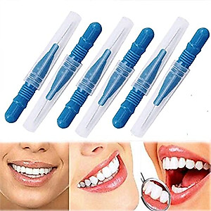 50pcs Soft Interdental Brush Teeth Dental Picks Floss Brush Refill Flosser Toothpick Cleaners Cleaning Tool - Blue
