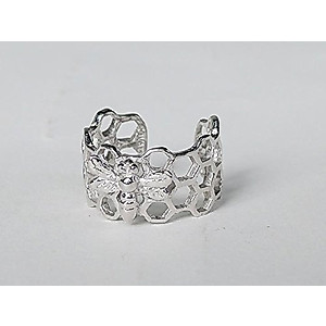 Sovats Ear Cuff Bee Earrings For Women 925 Sterling Silver Rhodium Plated - Simple, Stylish Stud Earrings&Trendy Nickel Free Earring