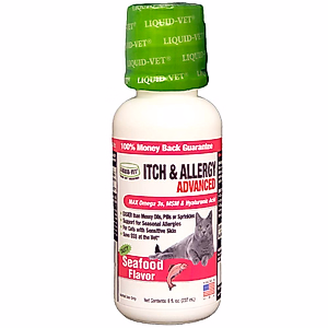 Liquid-Vet by COOL PET Holistics Feline Itch & Allergy Advanced Formula, Seafood Flavor, 8 oz
