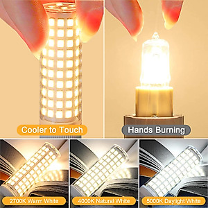 DUMILOO G9 LED Bulb 6W,60W Halogen Equivalent,2700K Warm White,High Brightness 600LM, AC120V T4 G9 Bulbs with Long Lifespan for Chandeliers Home Lighting,G9 Bi-Pin Ceramic Base,Non-Dimmable,6 Pack