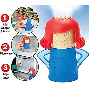 UgyDuky 4 Pack Angry Mom Microwave Cleaner Microwave Oven Steam Cleaner Doll Use Water and Vinegar High Temperature Cleaning Kitchen Cleaning Tool for Home and Office