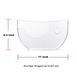 Mcvomv Rice Paper spring roll wrappers water bowl holder summer roll water bowl Water Bowl for soaking Rice Paper - egg rolls, making Fresh Spring Rolls (Rice Paper Not Included)