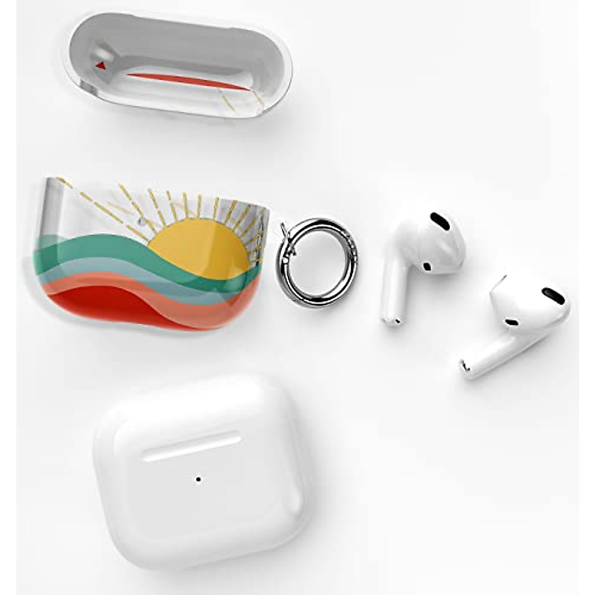 Casely Case Compatible with AirPods 3 | Here Comes The Sun | Cute Colorblock Sunset AirPods Case
