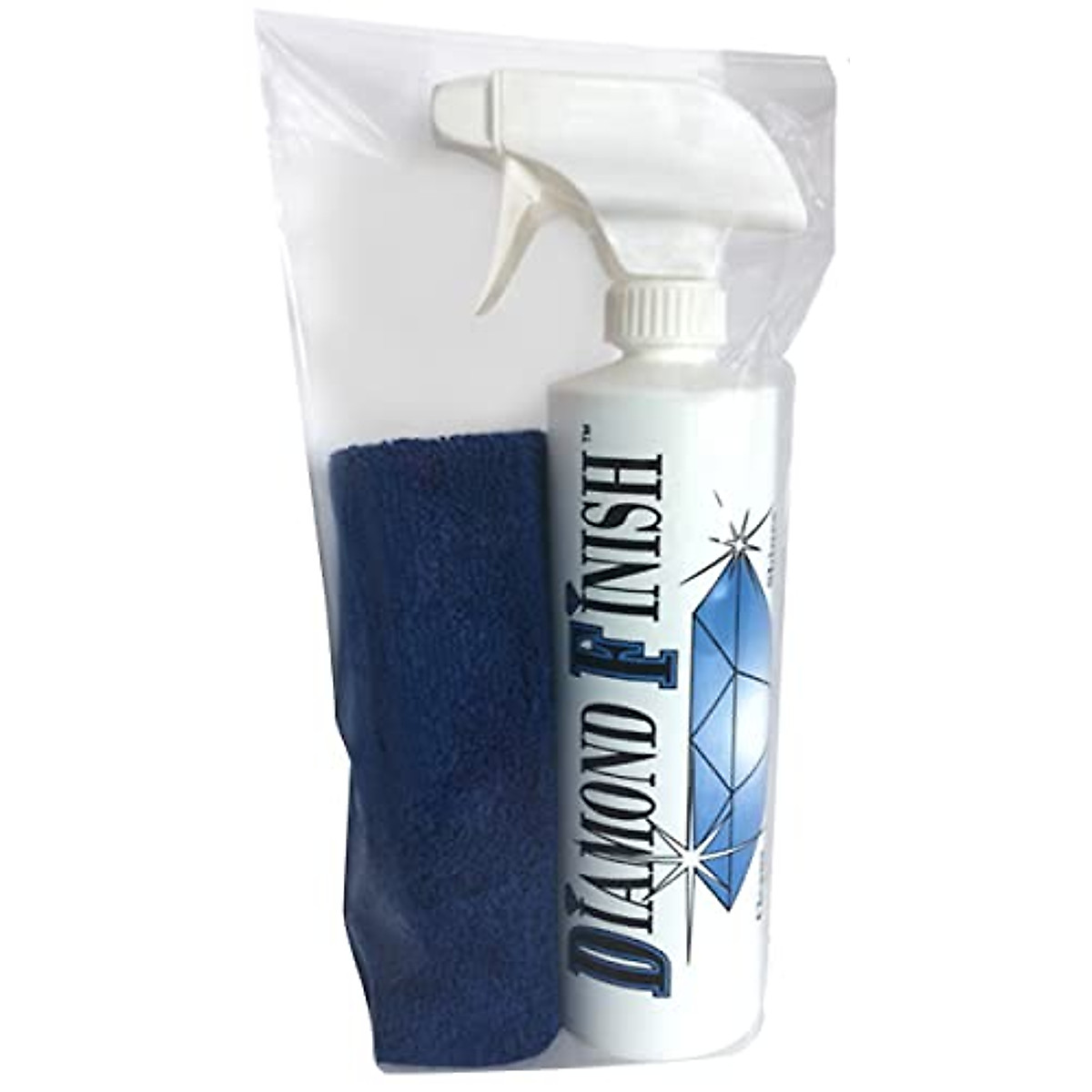 Diamond Finish 16oz Cleaner Polish Protector Multi Surface for Vehicle & Home Cleans, Seals & Repels Fingerprints, Dust, Dirt, Water Spots, Grease, Oil, While it Shines