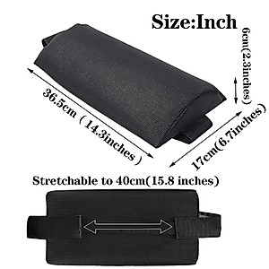 Zero Gravity Chair Set of 2 Replacement Pillow Headrest with Elastic Band, Universal Soft Removable Padded Cushion Head Pillow for Zero Gravity Lounge Chair, Folding Patio Lawn Recliner Chair, Black