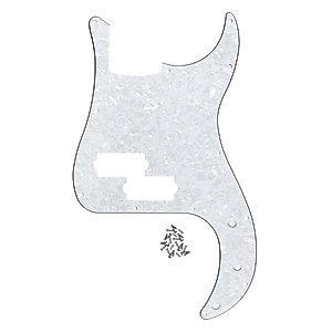 FLEOR P Bass Pickguard Guitar Scratch Plate Pick Guard for 4 String American/Mexican Standard Precision Bass Style, 4Ply White Pearl