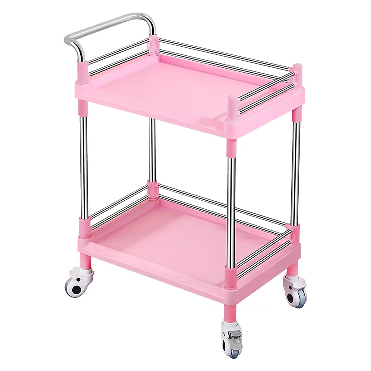 Rolling Utility Cart,Qiwey Medical Utility Cart with Drawers,3-Tier Esthetician Cart with Wheelsfor Beauty Salon SPA Commercial Hospital Office Lab Cart White