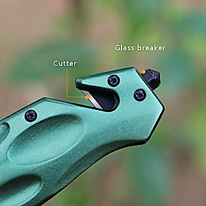 PHOELUXE Pocket Folding Knife –EDC Knife,Tactical Knife,Hunting Knife.Green Aluminum Handle 3Cr13Mov Blade.Thumb stud Assisted Opening Knifes with Liner Lock,Rope Cutter,Glass Breaker and Pocketclip.Good for Camping,Hiking,Indoor and Outdoor.