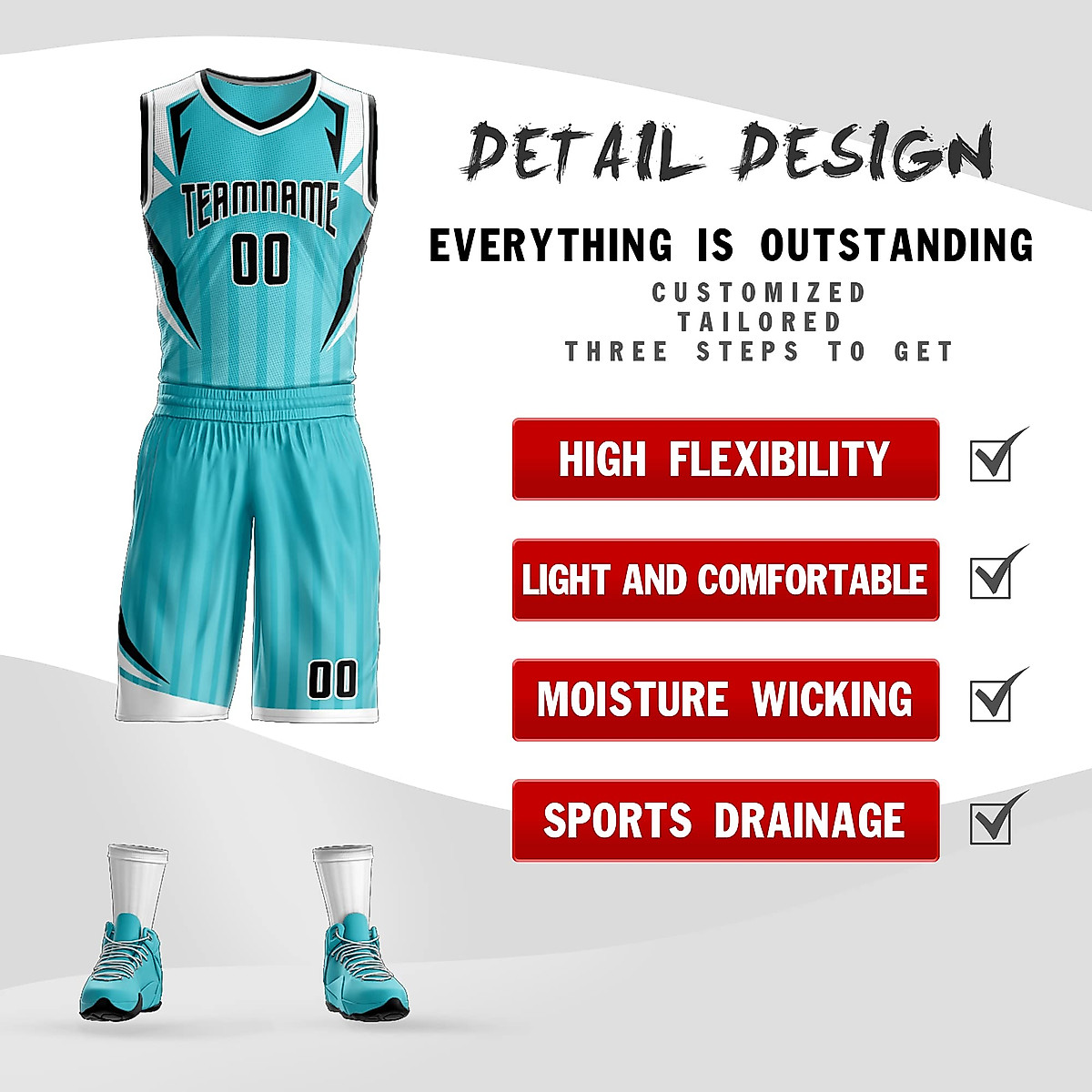 Custom Basketball Jersey Shorts Team Uniform Personalized Name Number Men Youth Sportswear