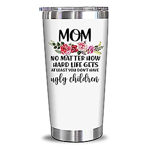 NewEleven Gifts For Mom From Daughter, Son - Mom Gifts - Birthday Gifts For Mom - Best Bday Presents For Mom, Wife, Women - Funny Birthday Presents From Daughter, Son, Husband - 20 Oz Wine Tumbler