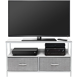 Sorbus TV Stand Dresser with 2 Faux Wood Drawers - Television Riser Chest with Storage - Bedroom, Living Room, Closet, & Dorm Furniture