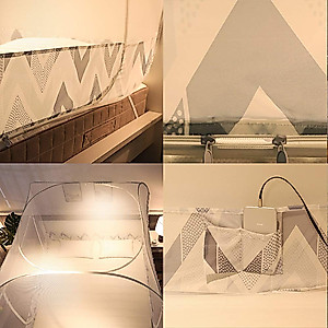 Pop-Up Mosquito Net Tent Canopy for Beds, Self-Standing Tent for Camping, w/Fully Enclosed Net Bottom, Folding Portable Design for Baby Adults Trip (Blue & Queen)