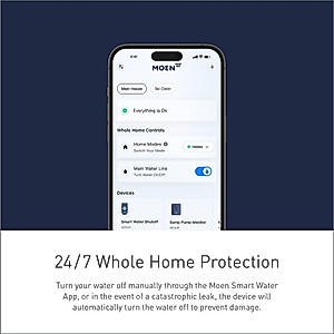 Moen 900-001 Flo Smart Water Monitor and Shutoff in 3/4-Inch Diameter