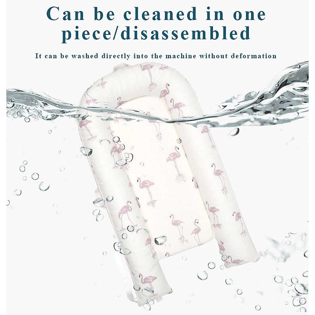 Youlvy Baby Lounger Nest, 100% Cotton Breathable co Sleeper for Baby in Bed, Portable Bag Baby Lounger for Newborn with Extended Space & Adjustable Size to 3 Years Old-Animal World Blue 4