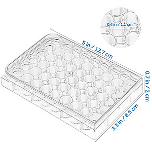 TEHAUX 48 Holes Disposable Serving Tray Pill Filler Tray Tube Rack for Lab Equipment Well Cap Ceramic Tray Tissue Culture Plate Tissue Culture Kit Tool Tray Tools Cub Ceramics