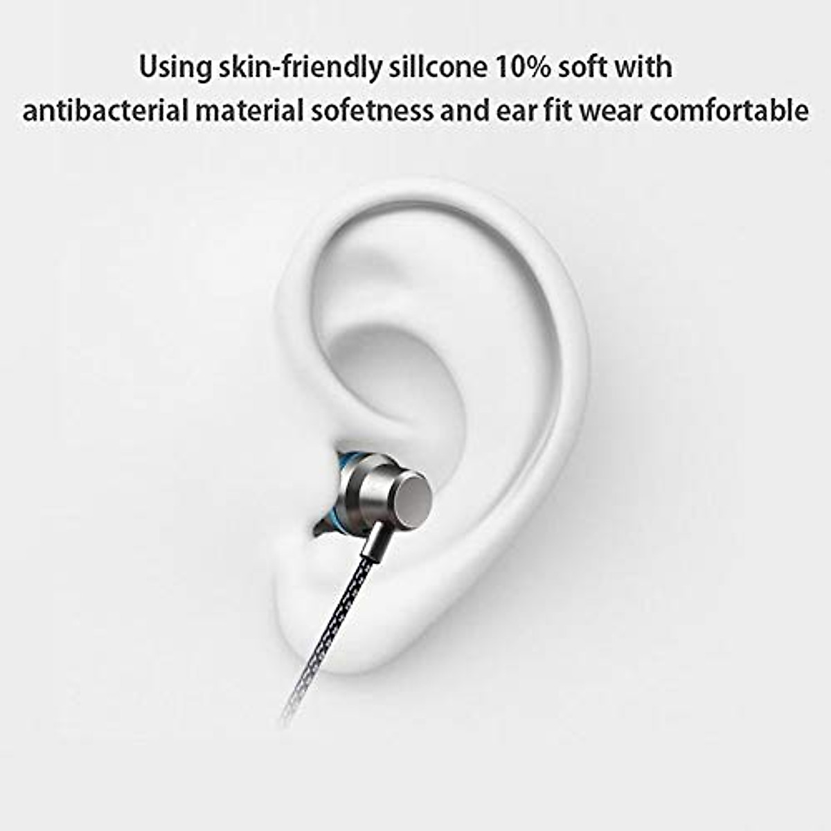 Gilroy Wired Headphones Earphones with Microphone and Volume Control Stereo Heavy Bass Sport in Ear Earbuds for Smart Phone Tablet Laptop Red